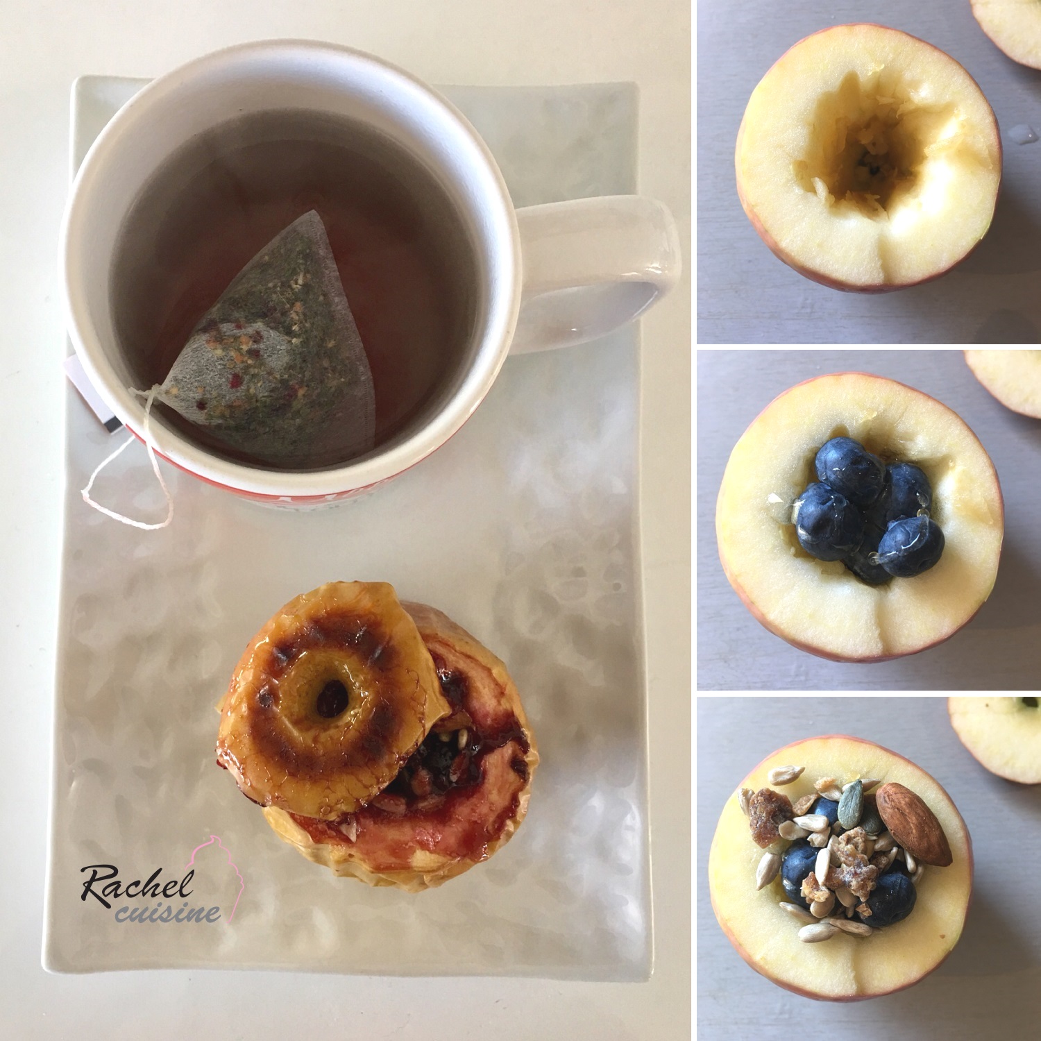 Pomme aux fruits rouges au four - Rachel Cuisine