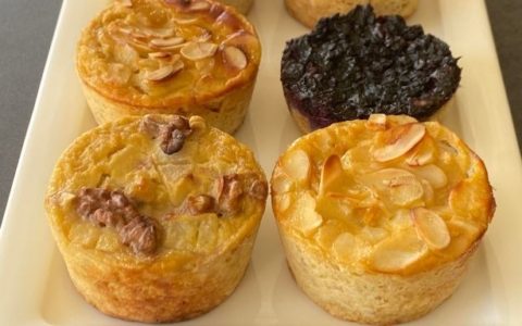 Muffins flocons d'avoine et fruits divers - Rachel Cuisine