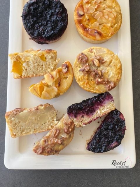 Muffins flocons d'avoine et fruits divers - Rachel Cuisine