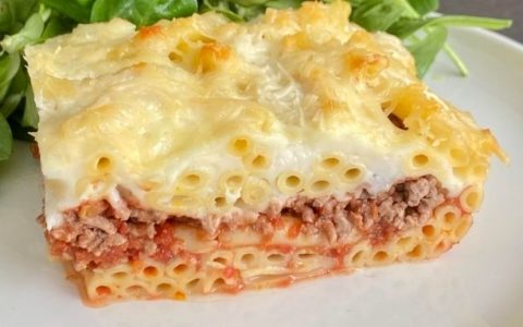 Pasticcio ou gratin de pâtes à la viande Grec - Rachel Cuisine