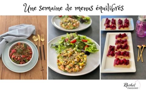 Menus sains et équilibrés de septembre 2022 - Rachel Cuisine