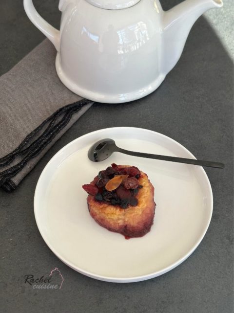 Pommes au four, fruits rouges et amandes - Rachel Cuisine