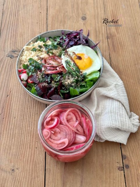 Pickles d'oignons rouges - Rachel Cuisine