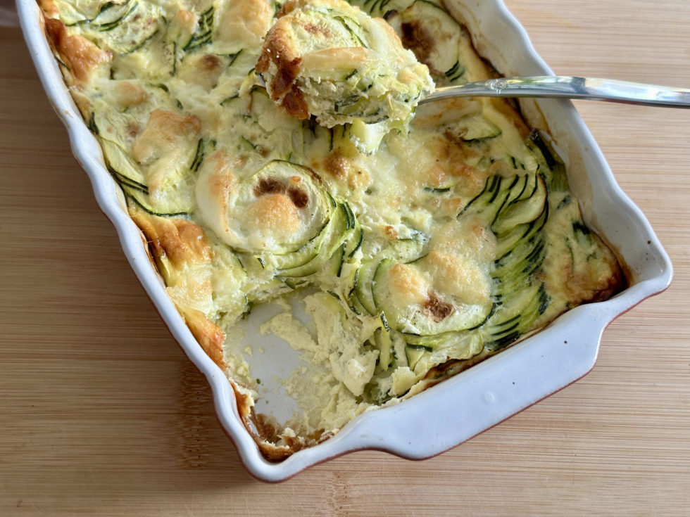 Gratin courgettes, mozzarella - Rachel Cuisine