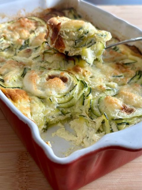 Gratin courgettes, mozzarella - Rachel Cuisine