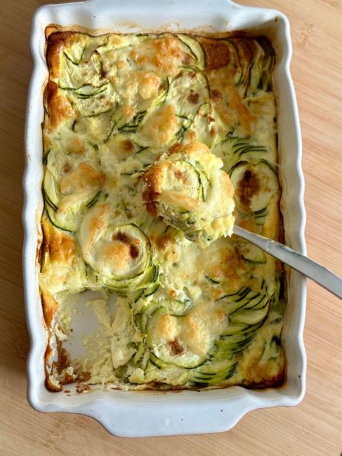 Gratin courgettes, mozzarella - Rachel Cuisine